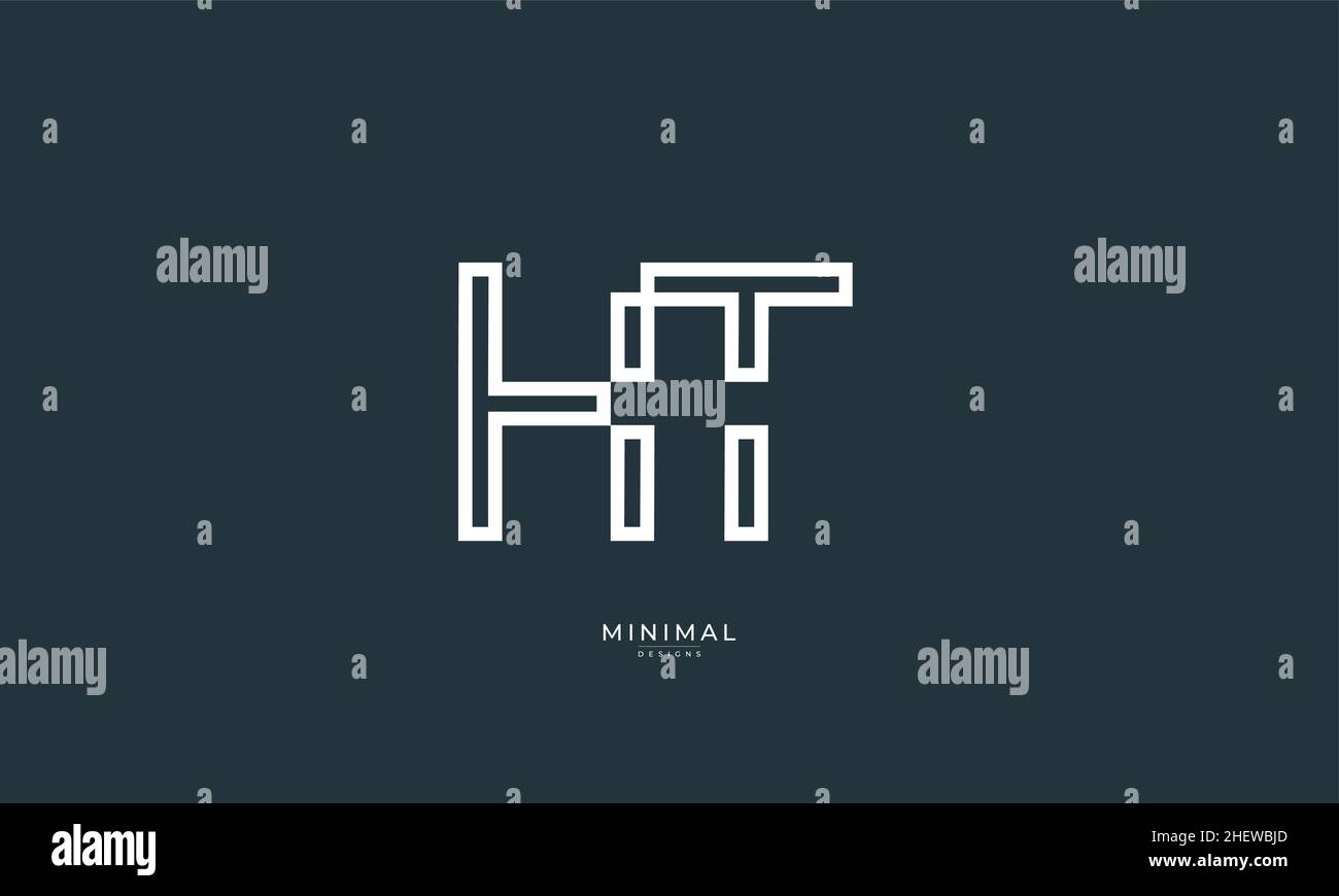 Alphabet letter icon logo HT Stock Vector Image & Art - Alamy