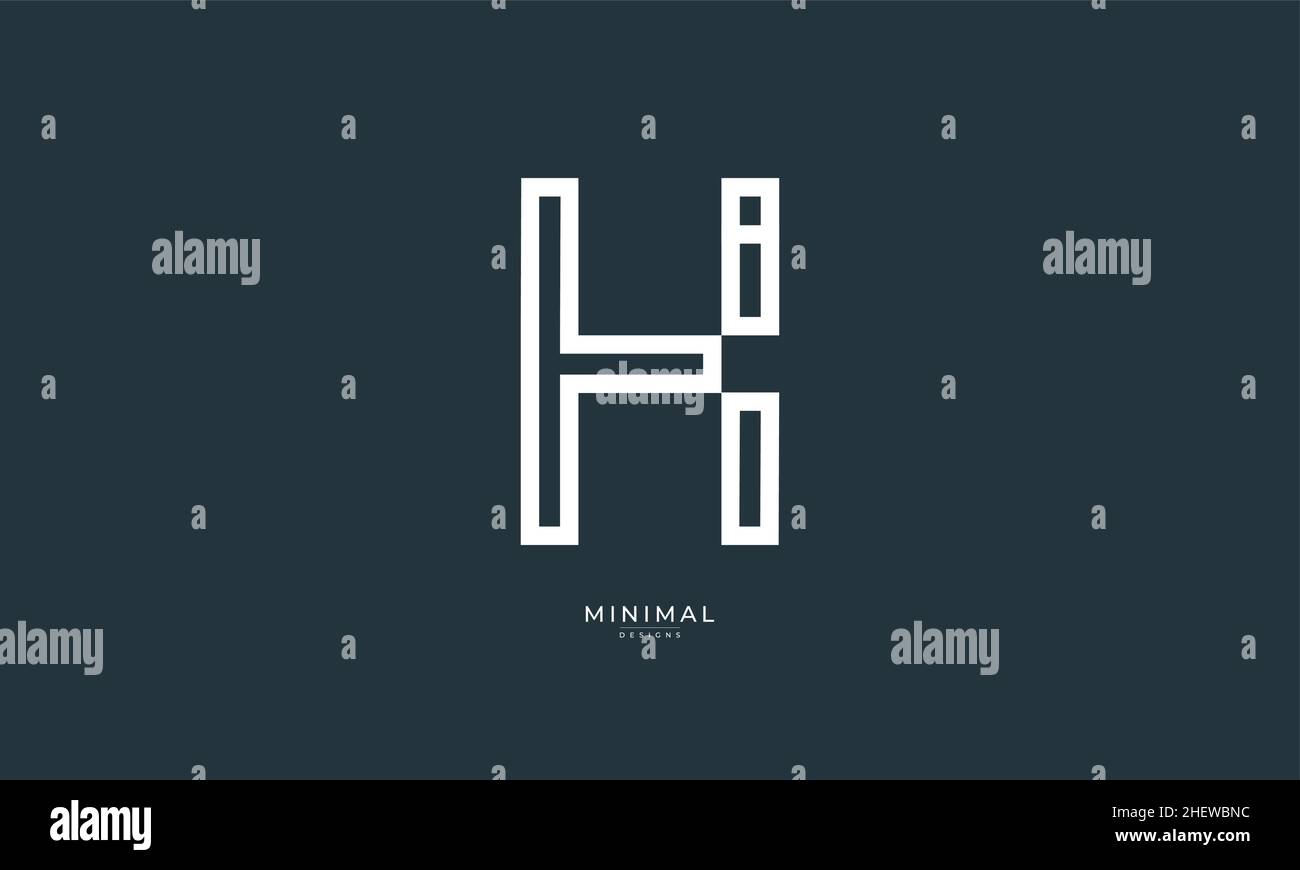Alphabet letter icon logo HI Stock Vector Image & Art - Alamy