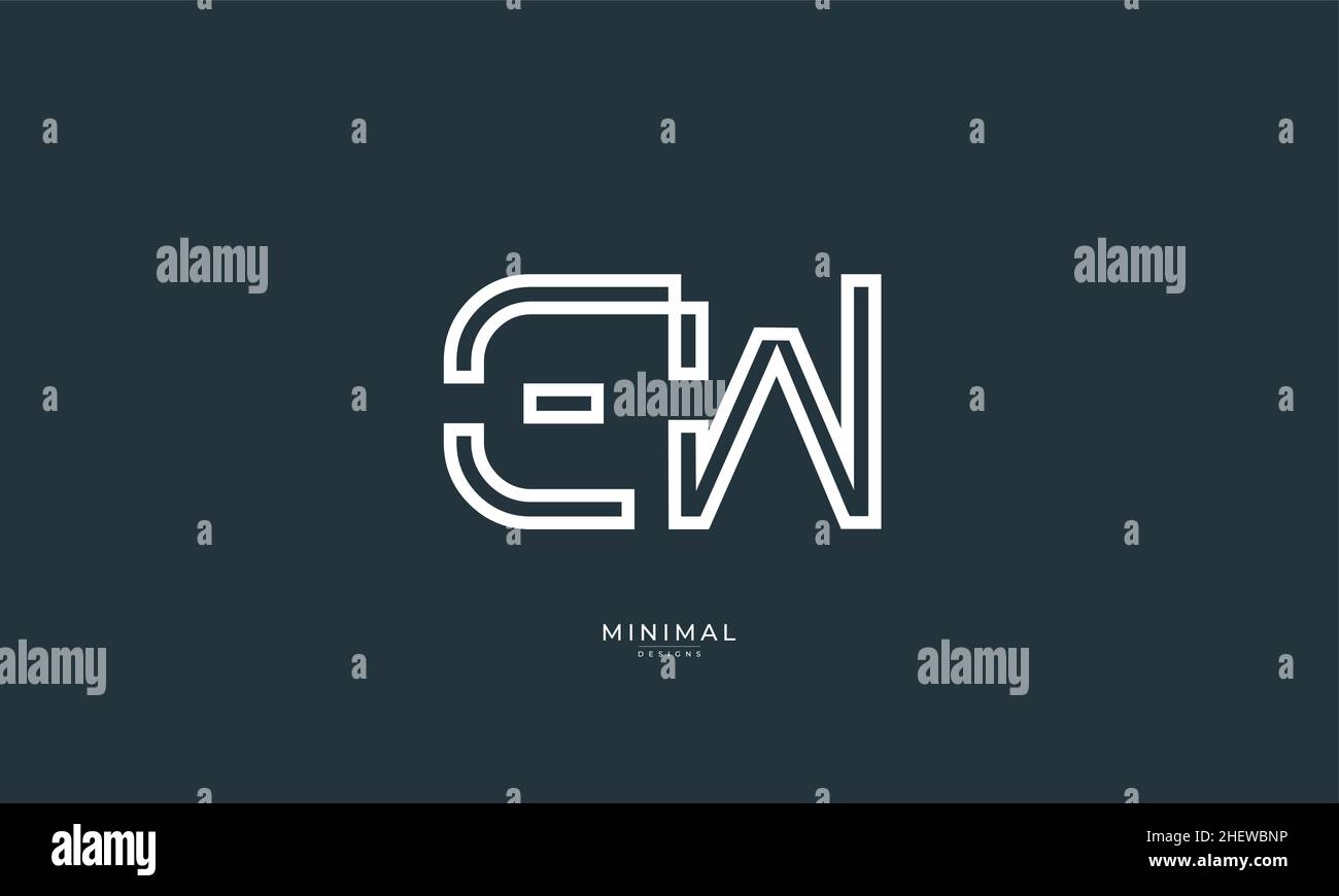 Alphabet letter icon logo EW Stock Vector Image & Art - Alamy