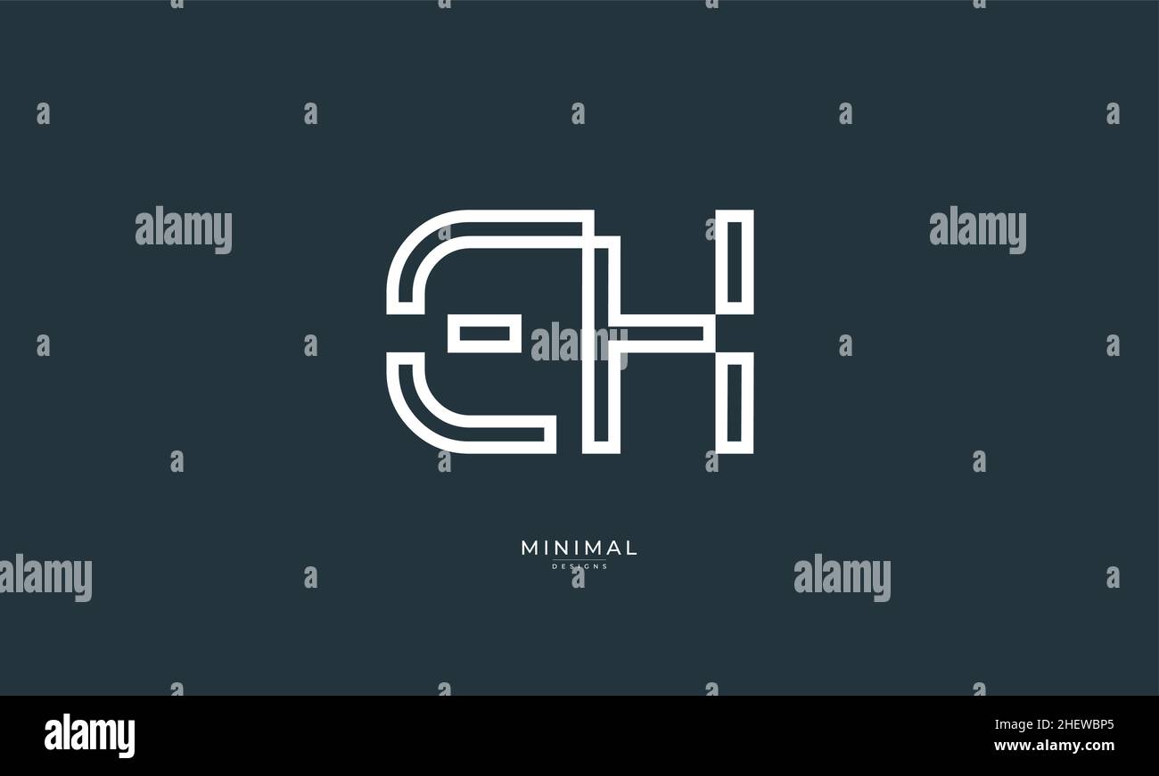 Alphabet letter icon logo EH Stock Vector Image & Art - Alamy
