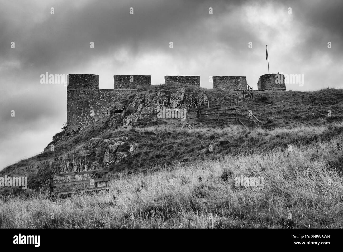 Hume Castle in the Village of Hume, Scottish Borders Stock Photo - Alamy