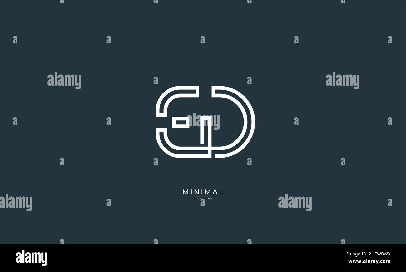 Alphabet letter icon logo ED Stock Vector Image & Art - Alamy