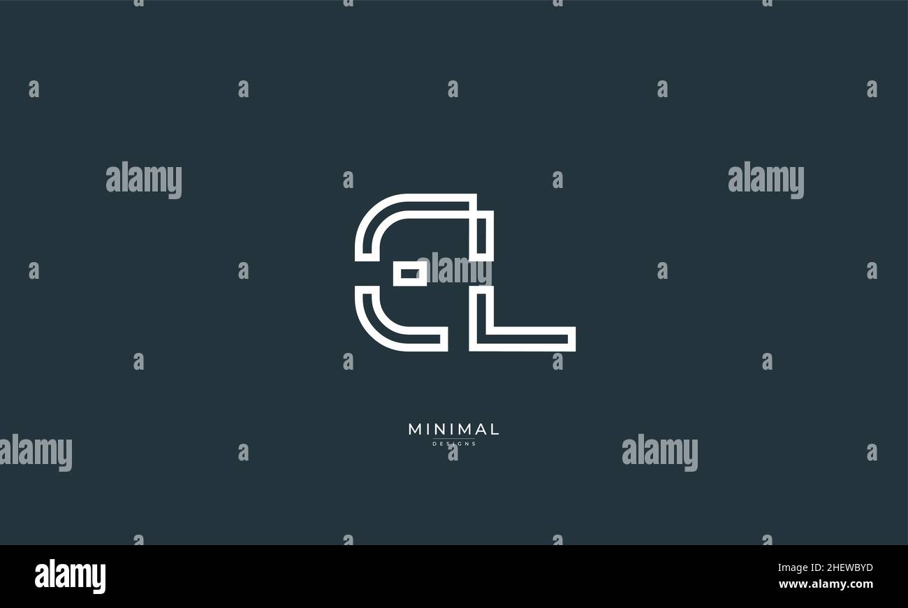 Alphabet letter icon logo EL Stock Vector Image & Art - Alamy