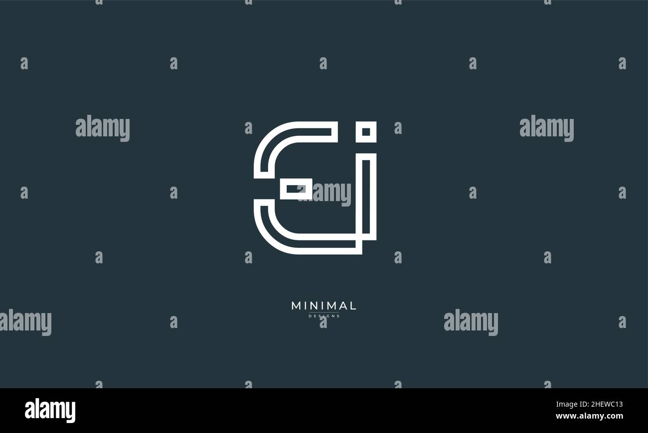 Alphabet letter icon logo EI Stock Vector Image & Art - Alamy