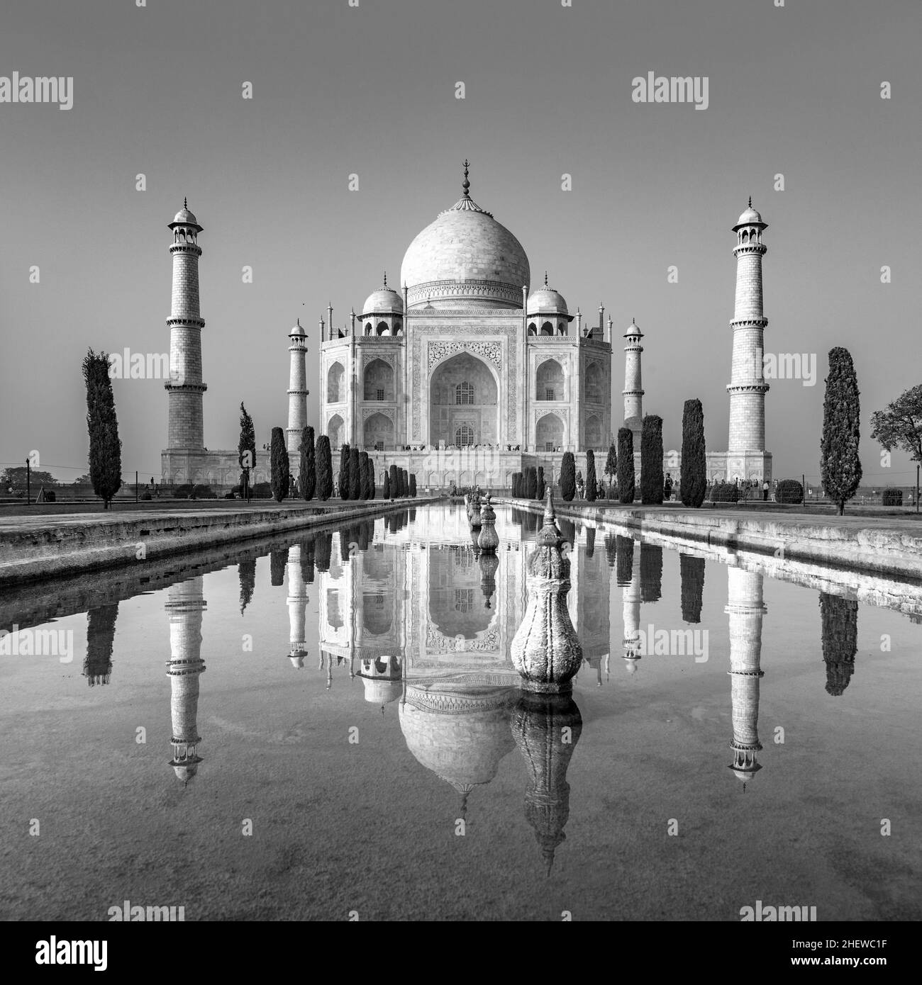 reflection of Taj Mahal in India Stock Photo - Alamy