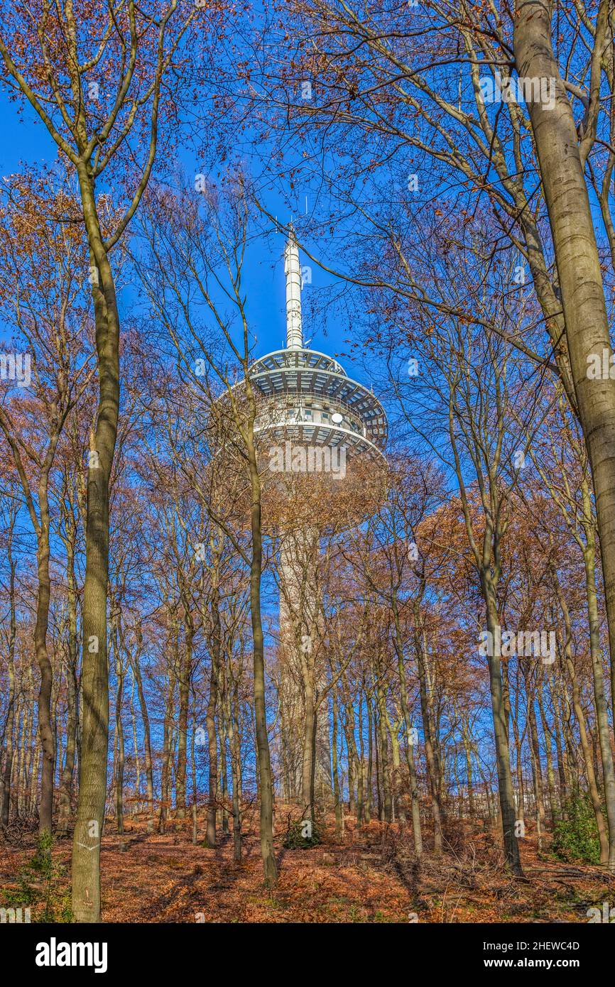 tv tower in Eppenheim with antenna under blue sky Stock Photo - Alamy