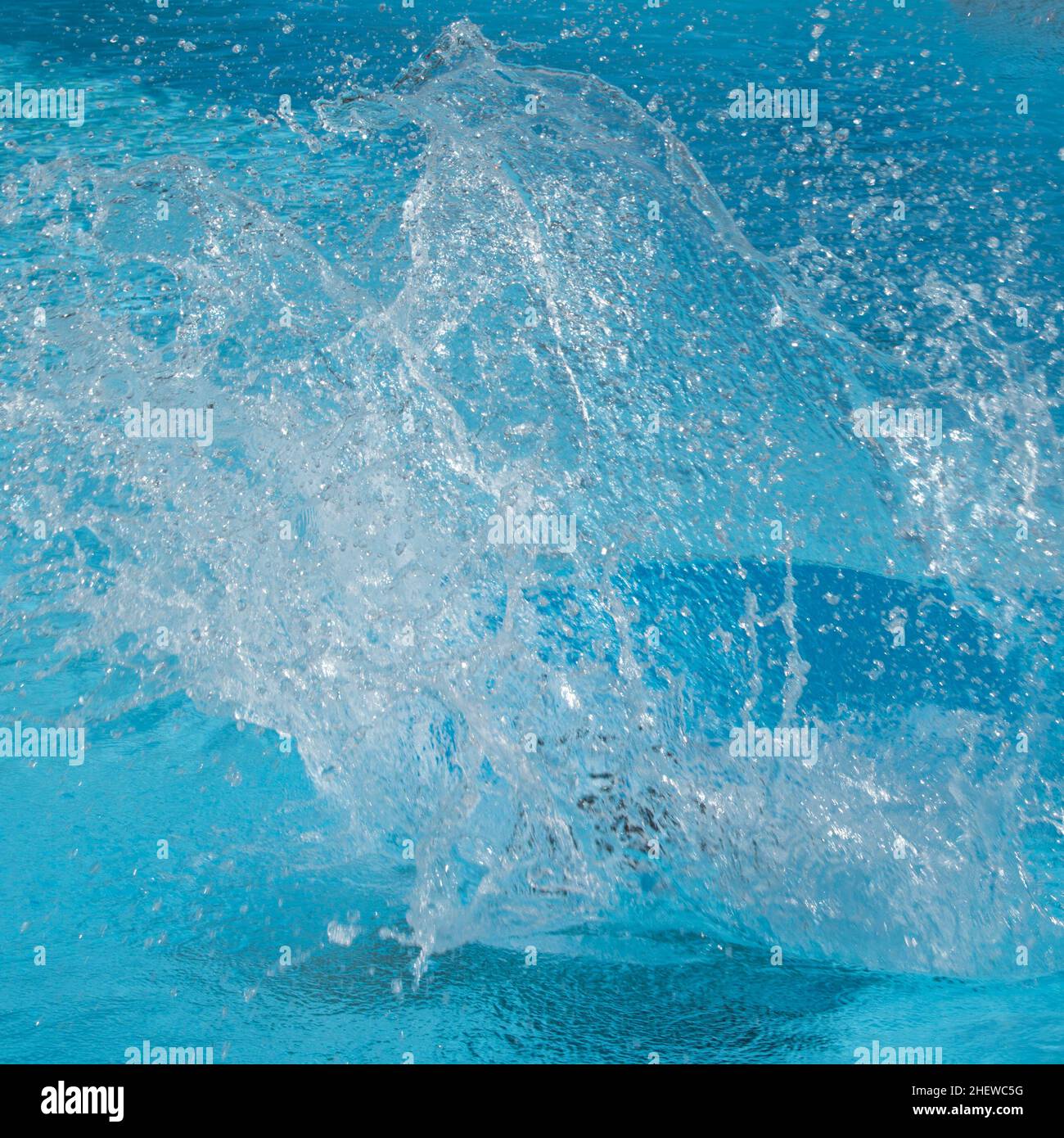 splashed water in the blue pool Stock Photo - Alamy