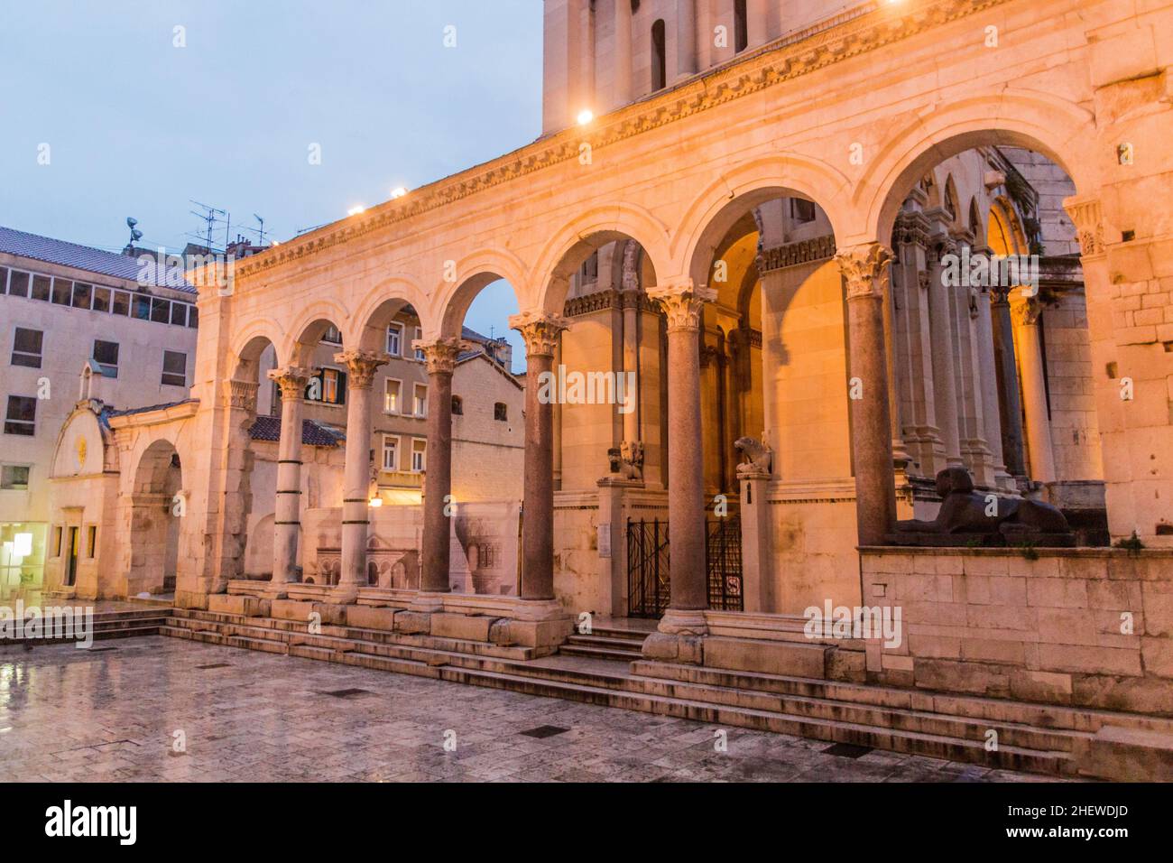 Peristil, ancient colonnade in Split, Croatia Stock Photo - Alamy