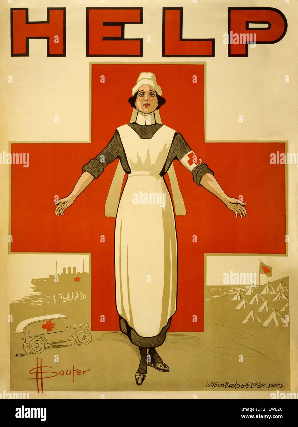 A First World War recruitment poster for Red Cross nurses Stock Photo ...