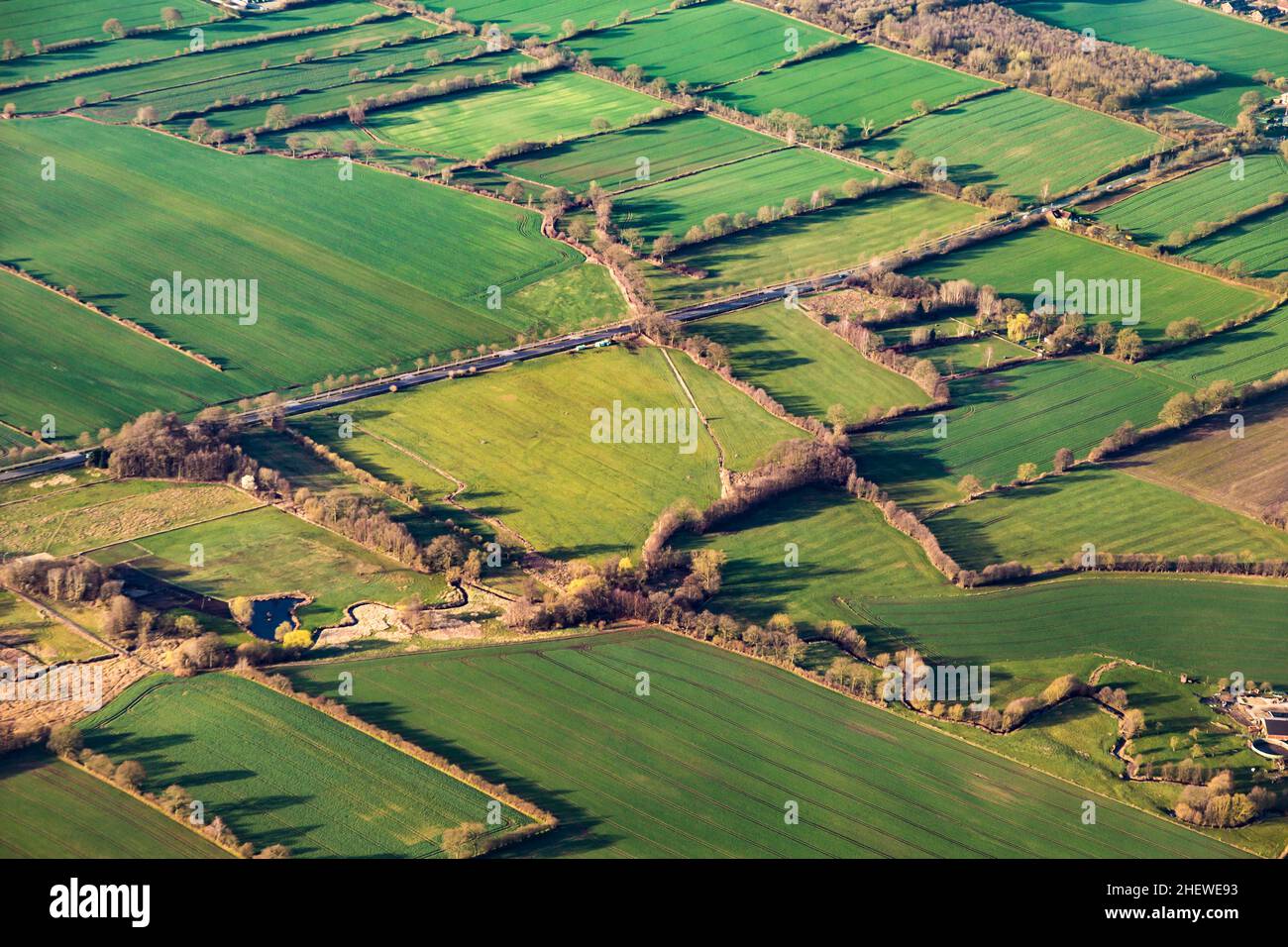 aerial view of green fields and slopes in Hamburg Stock Photo - Alamy