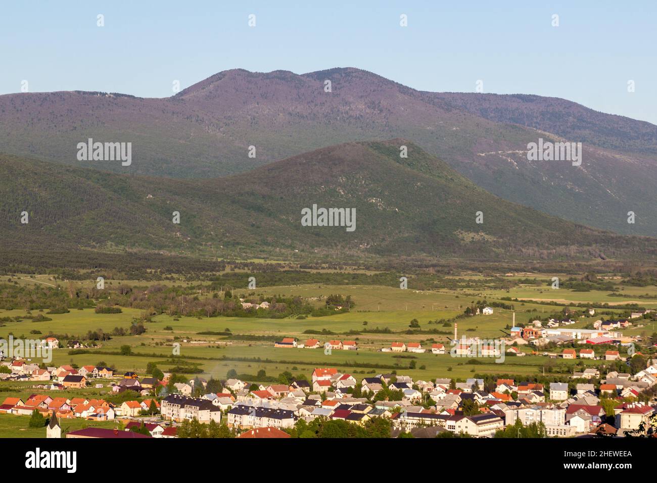 Aerial view of Korenica village, Croatia Stock Photo - Alamy