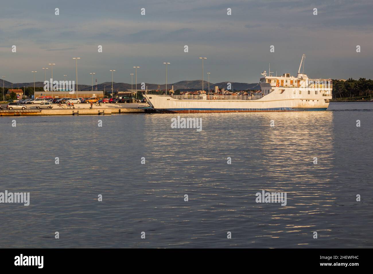 Ferry boat in Sibenik port, Croatia Stock Photo - Alamy