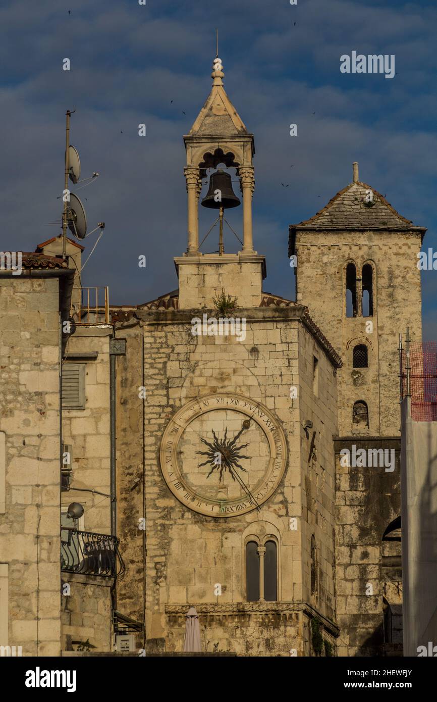 Clock tower in Split, Croatia Stock Photo - Alamy