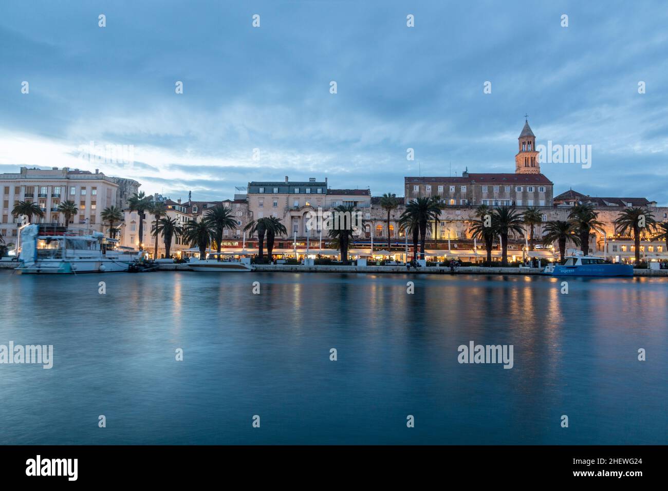 Evening view of Split skyline, Croatia Stock Photo - Alamy