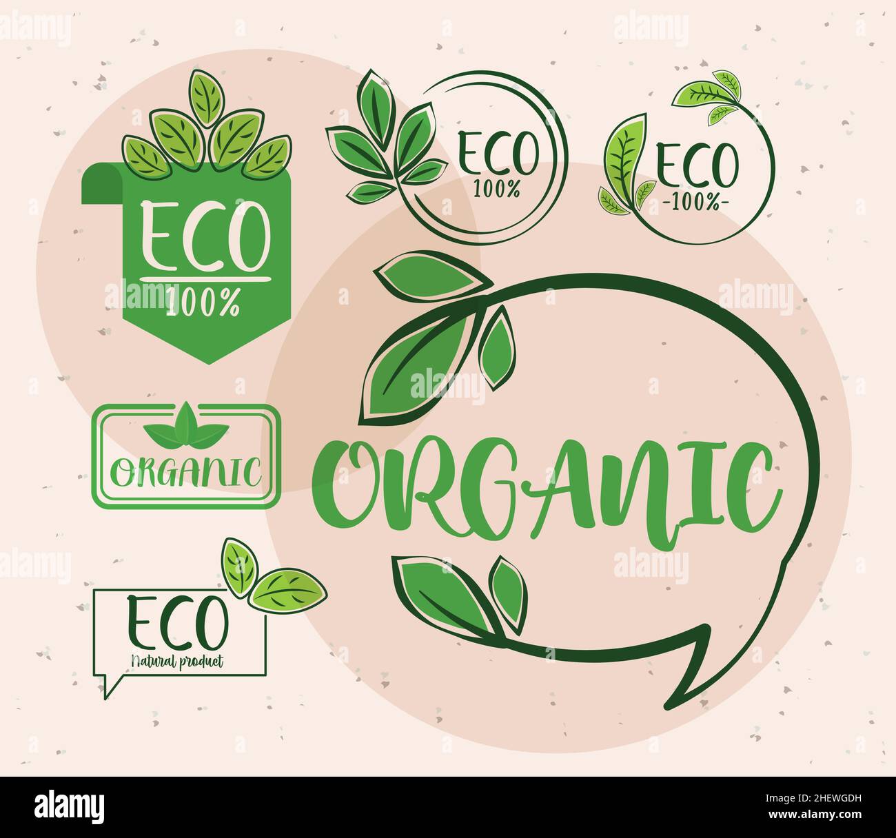 six eco labels Stock Vector Image & Art - Alamy