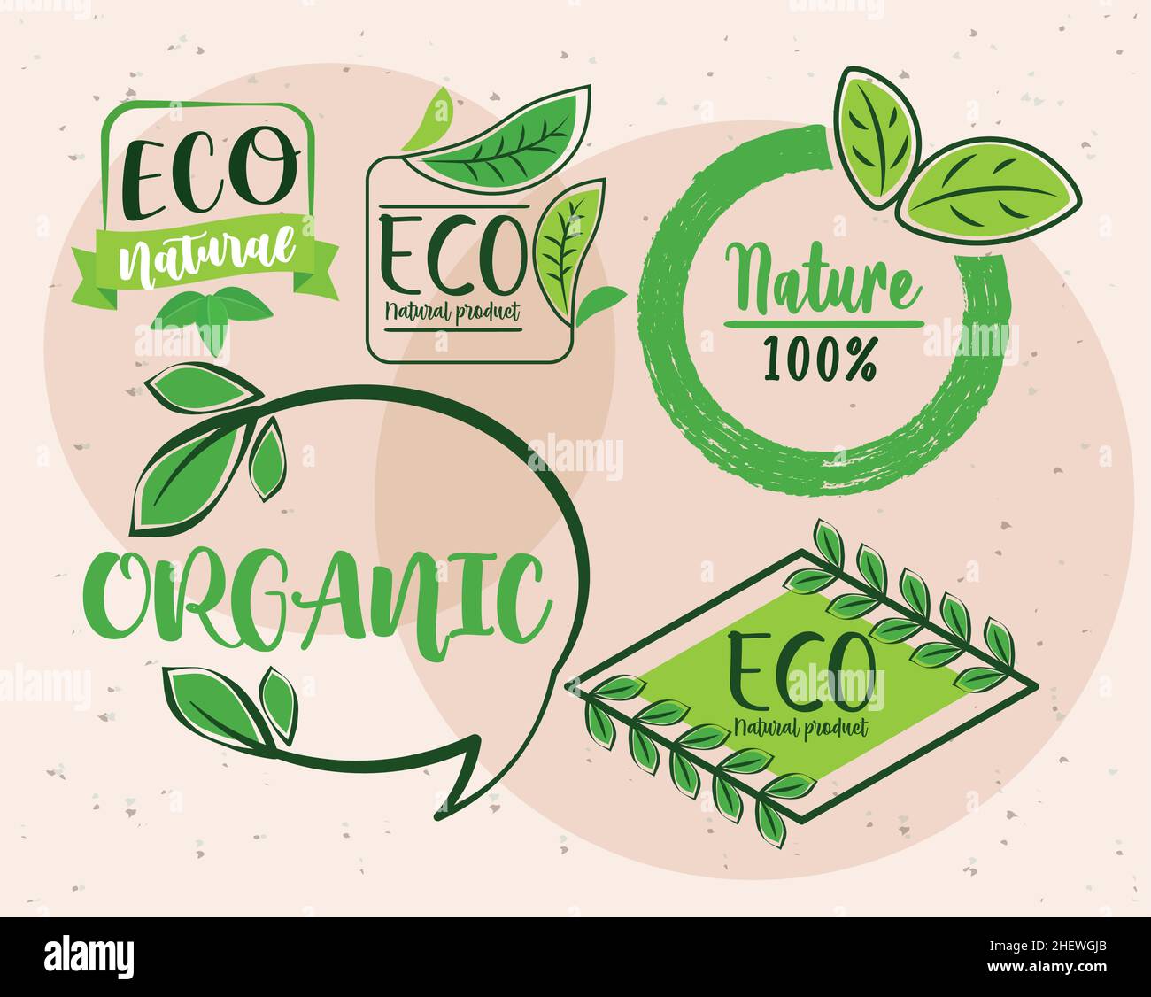 five eco labels Stock Vector Image & Art - Alamy