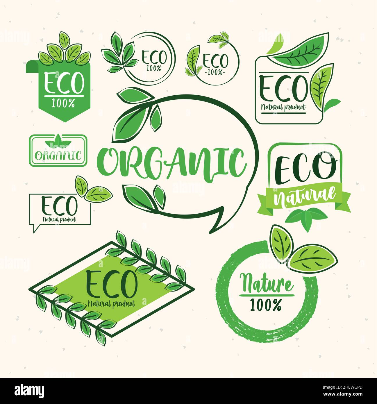 ten eco labels Stock Vector Image & Art - Alamy