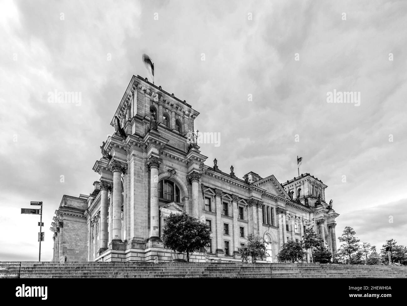 German flag sky night architecture Black and White Stock Photos ...