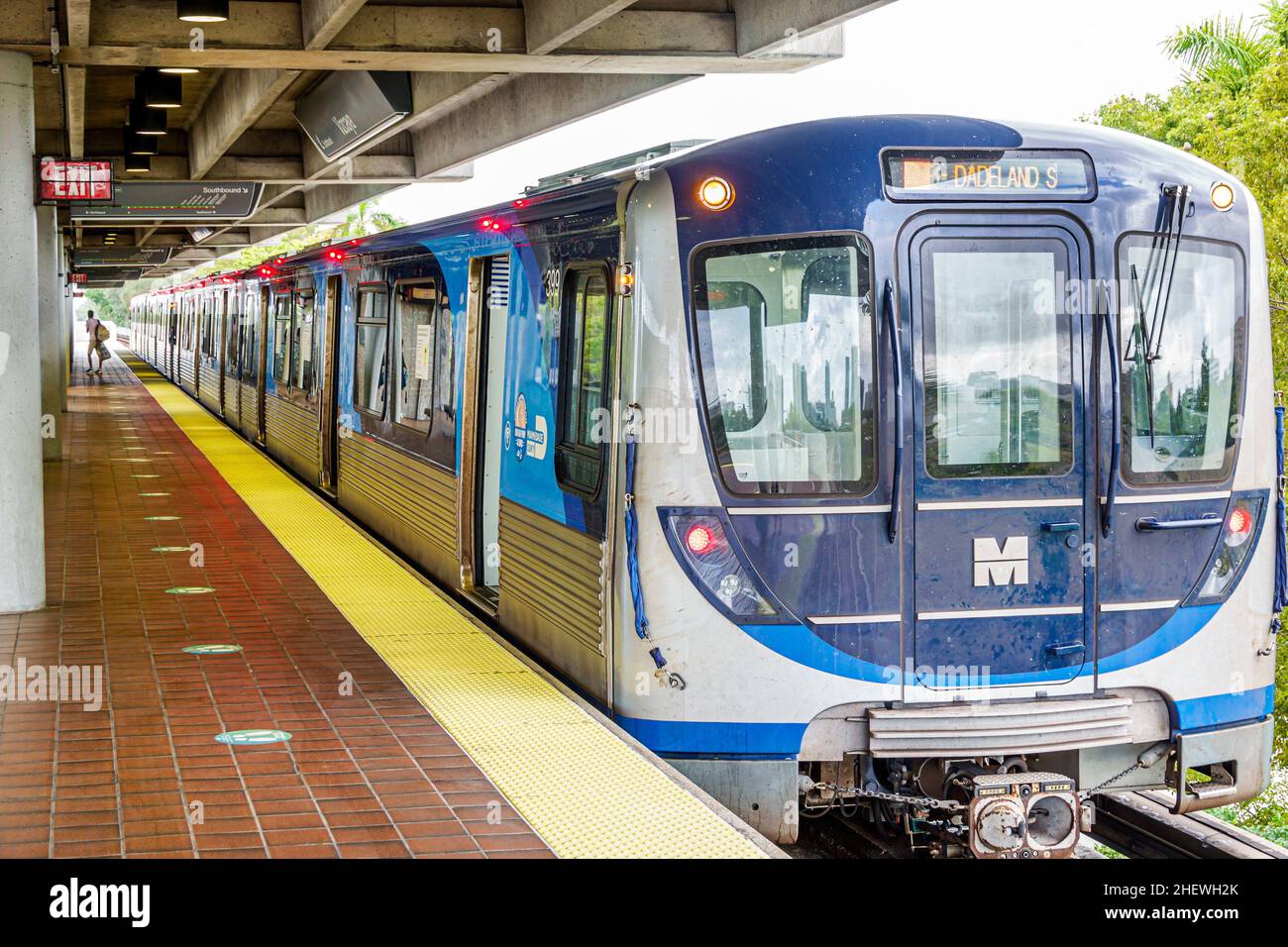 Vizcaya metrorail train station mass transit rail transportation platform hi-res stock ...