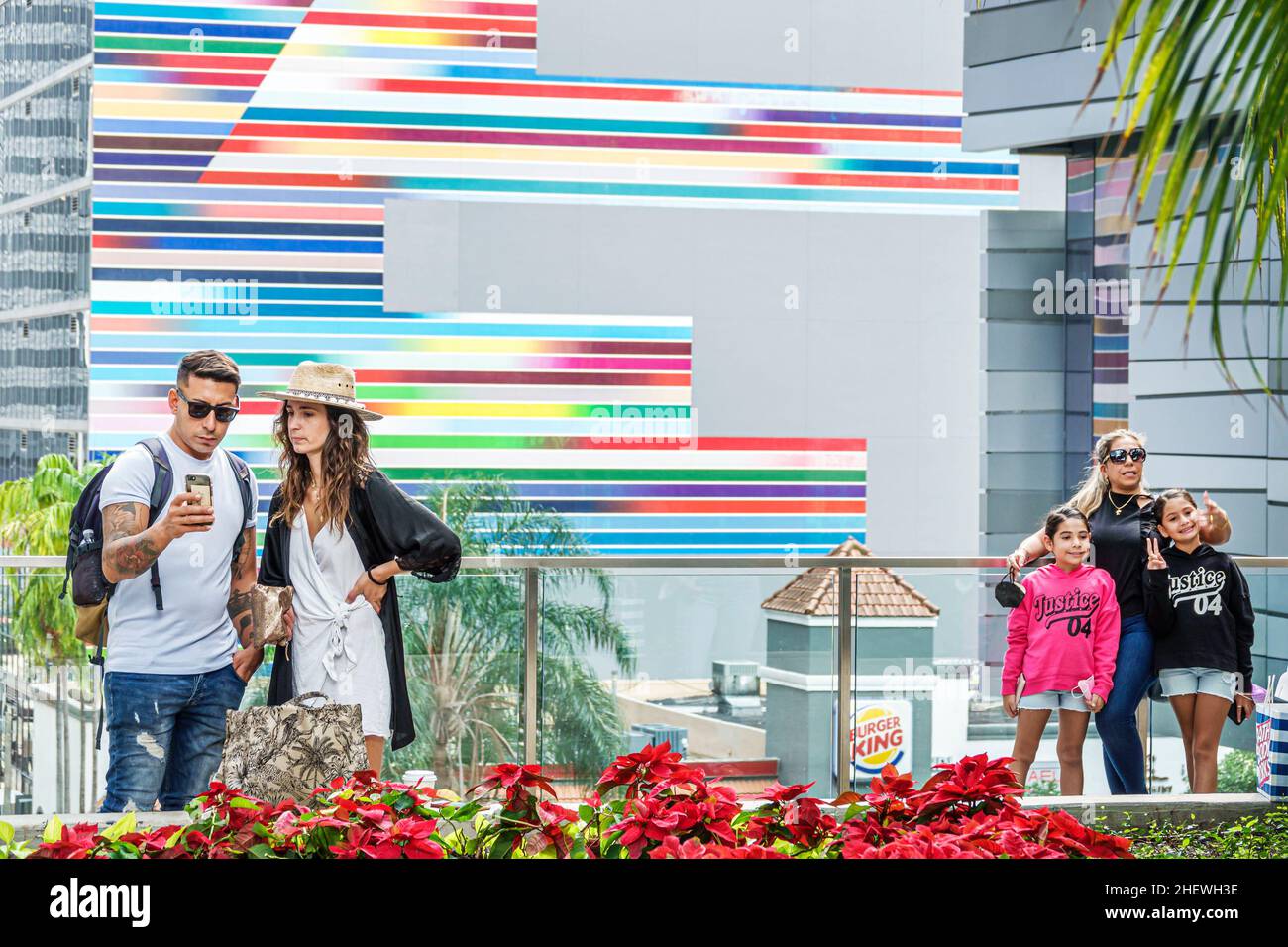 Miami Florida Brickell City Centre center shopping mall man woman ...