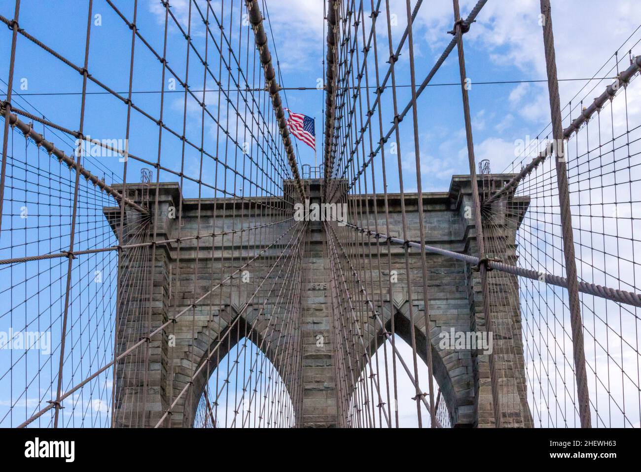 brooklyn bridge with world trade center in New York Stock Photo - Alamy