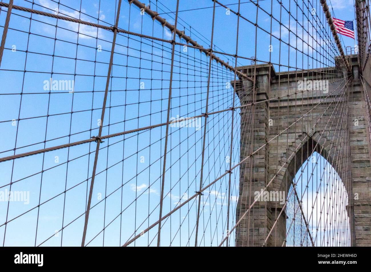 brooklyn bridge with world trade center in New York Stock Photo - Alamy