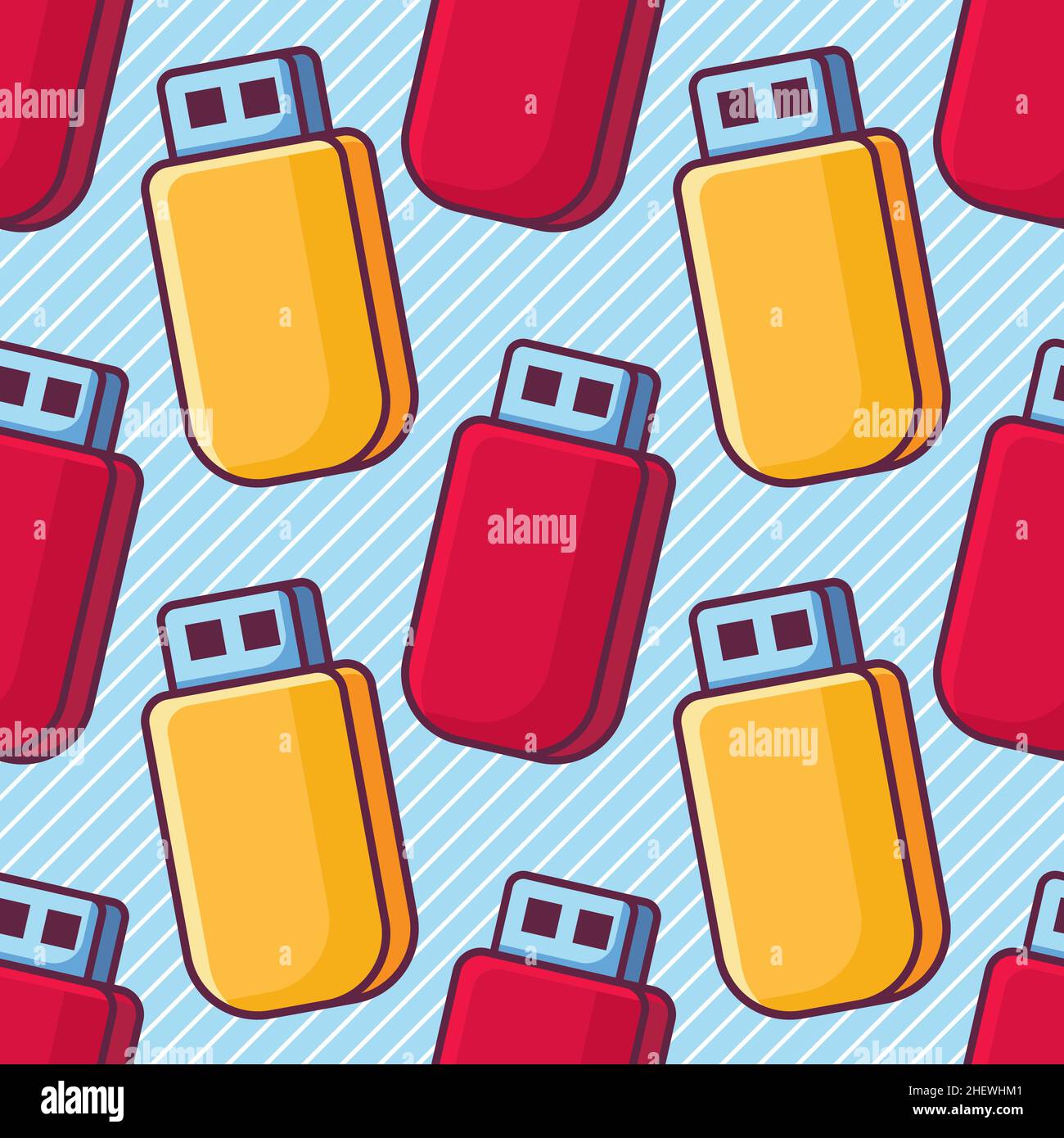 usb flash drive seamless pattern vector illustration Stock Vector Image ...