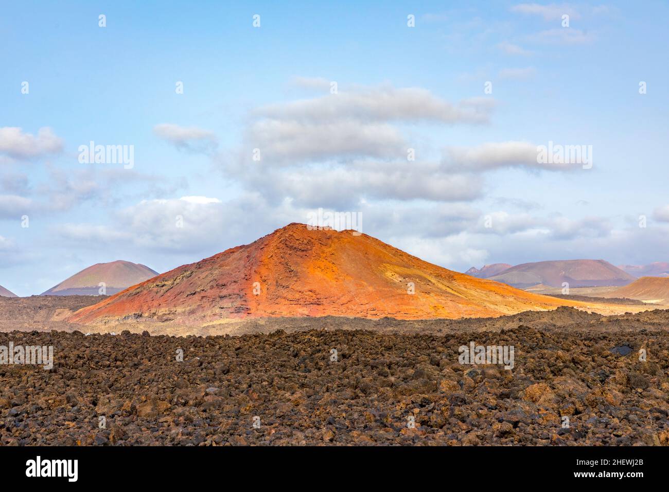 volcano in timanfaya national park, Lanzarote, Spain Stock Photo - Alamy