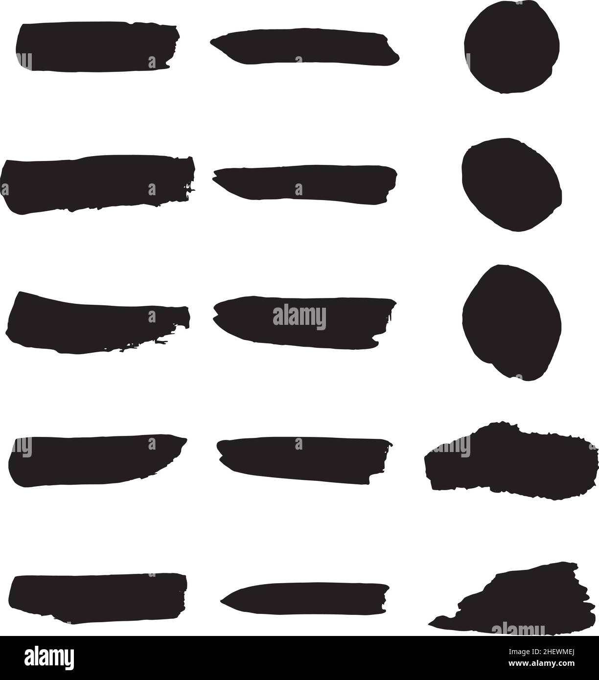 Vector black paint, ink brush stroke, brush, line or texture Stock ...