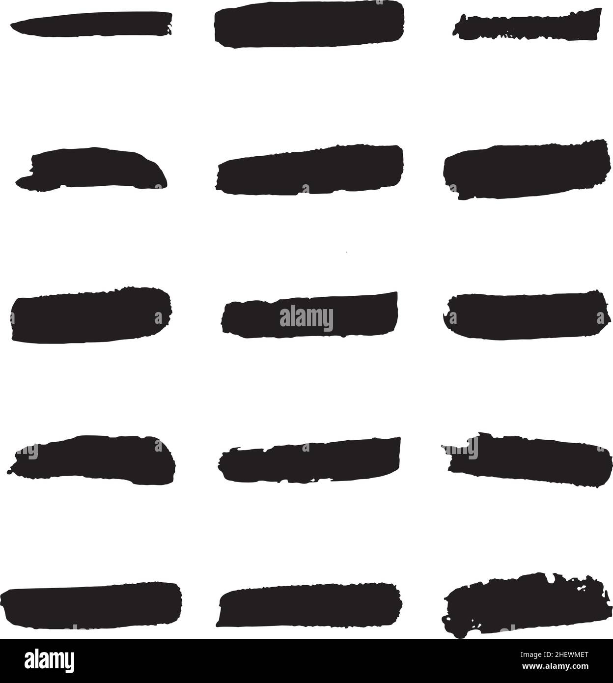 Vector black paint, ink brush stroke, brush, line or texture Stock ...