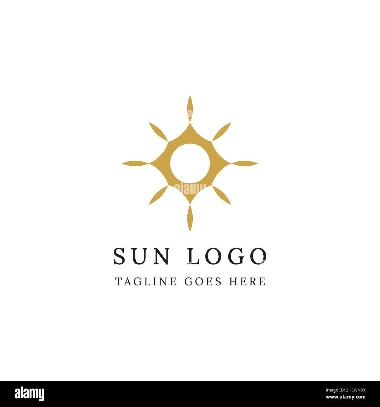 Gold sun logo Cut Out Stock Images & Pictures - Alamy