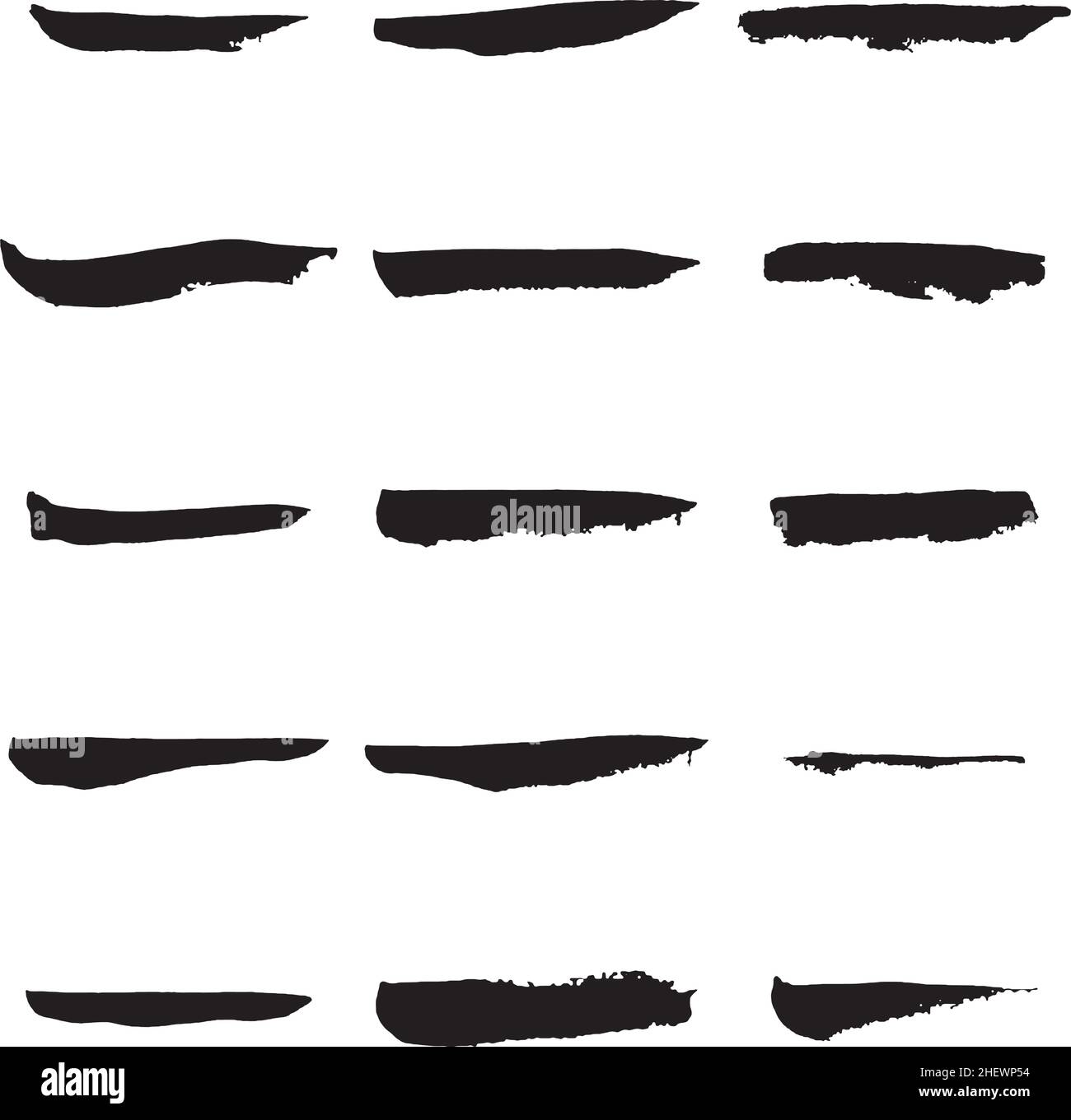 Vector black paint, ink brush stroke, brush, line or texture Stock ...