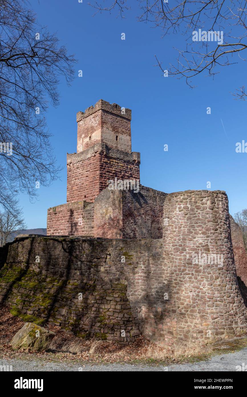 landscape of river main with village of Freuden and Collenberg Stock ...