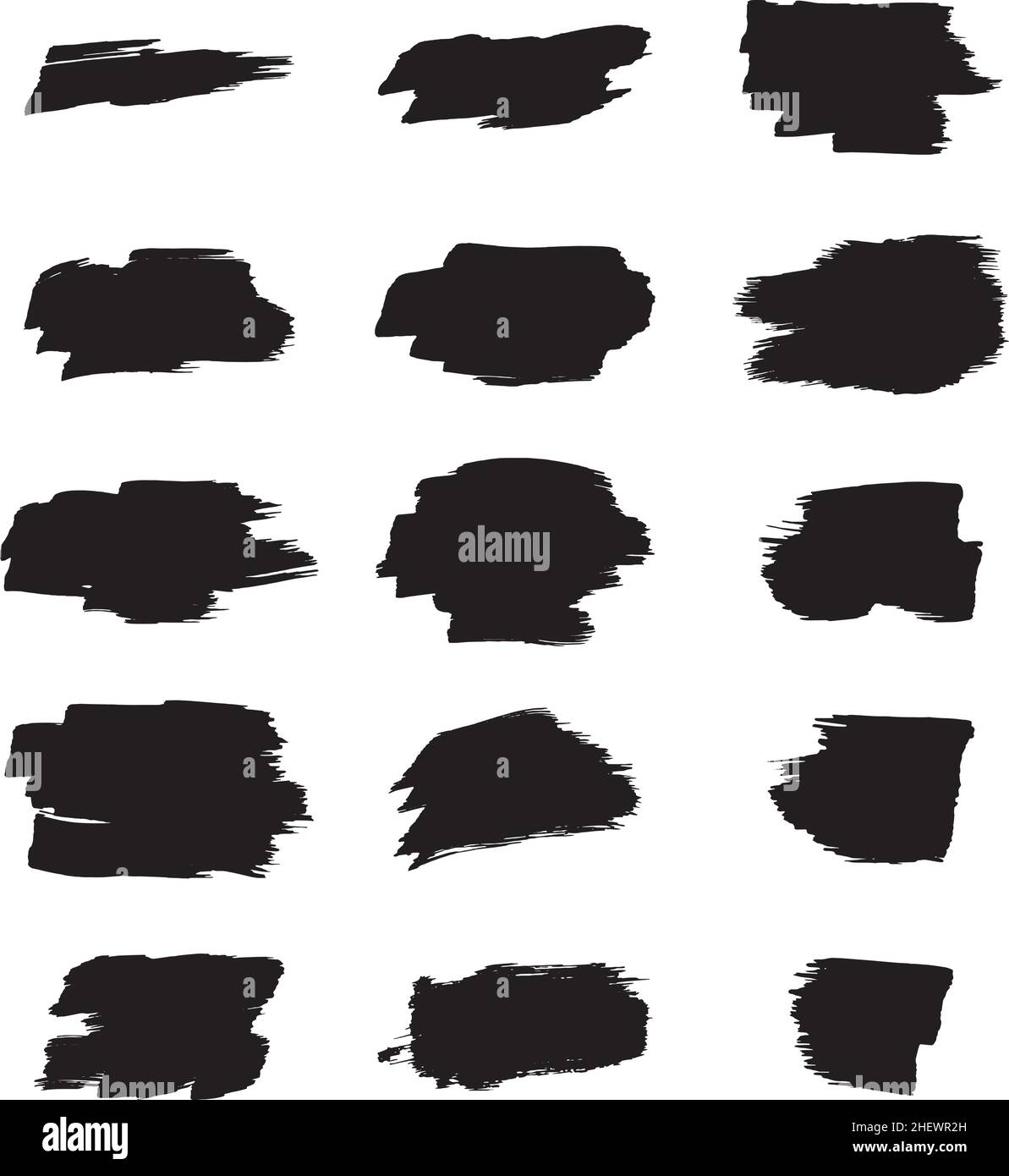 Vector black paint, ink brush stroke, brush, line or texture Stock ...