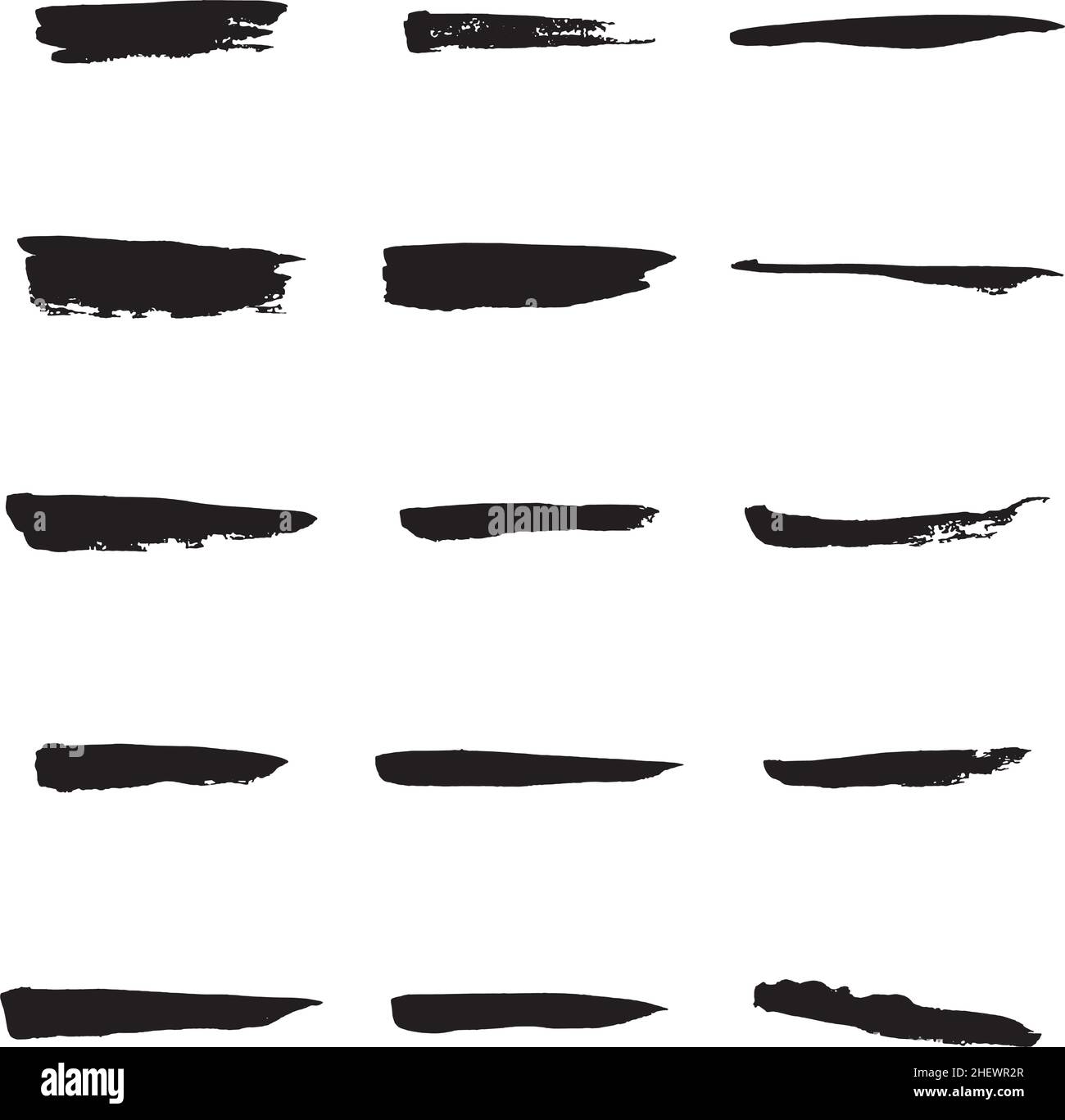 Vector black paint, ink brush stroke, brush, line or texture Stock ...