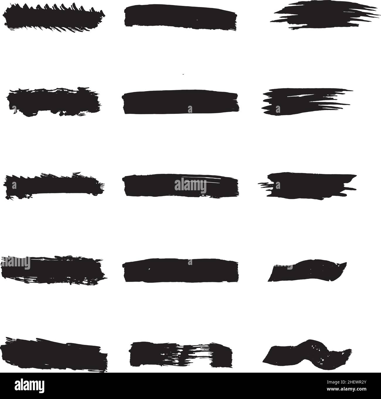 Vector black paint, ink brush stroke, brush, line or texture Stock ...
