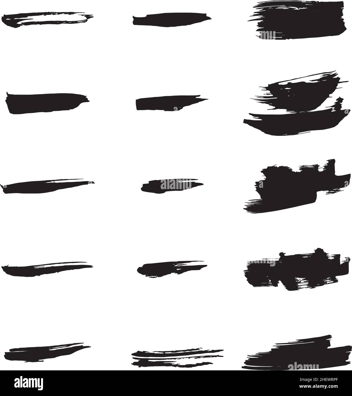 Vector black paint, ink brush stroke, brush, line or texture Stock ...