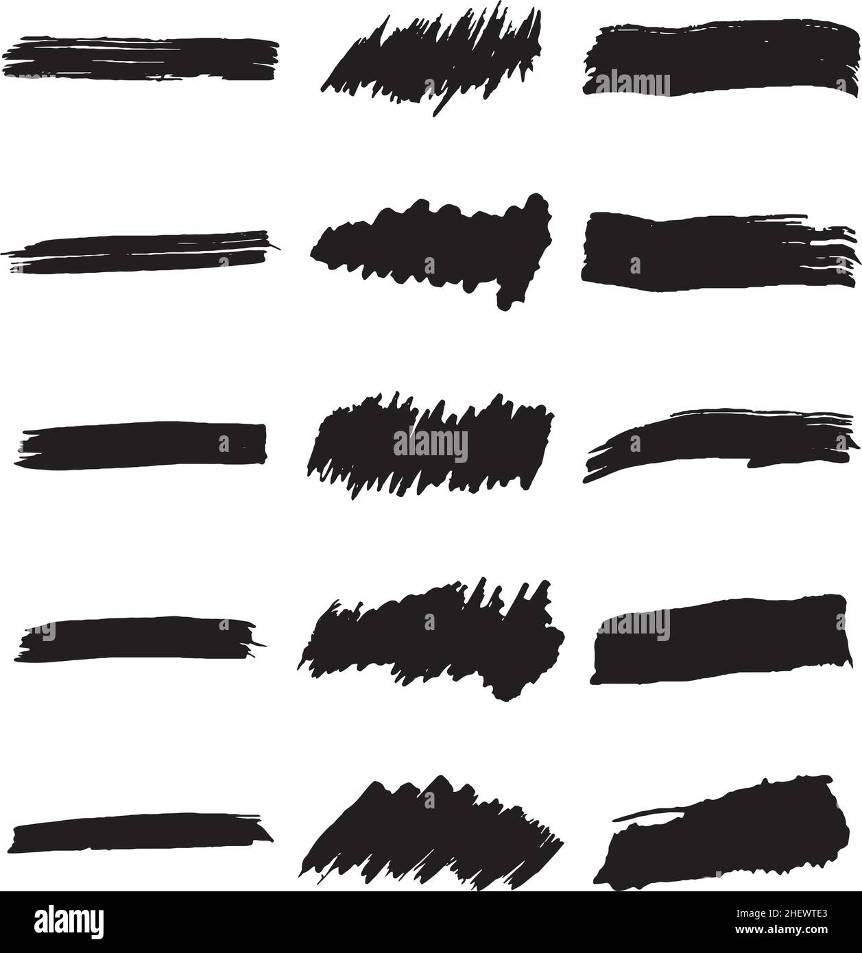 Vector black paint, ink brush stroke, brush, line or texture Stock ...