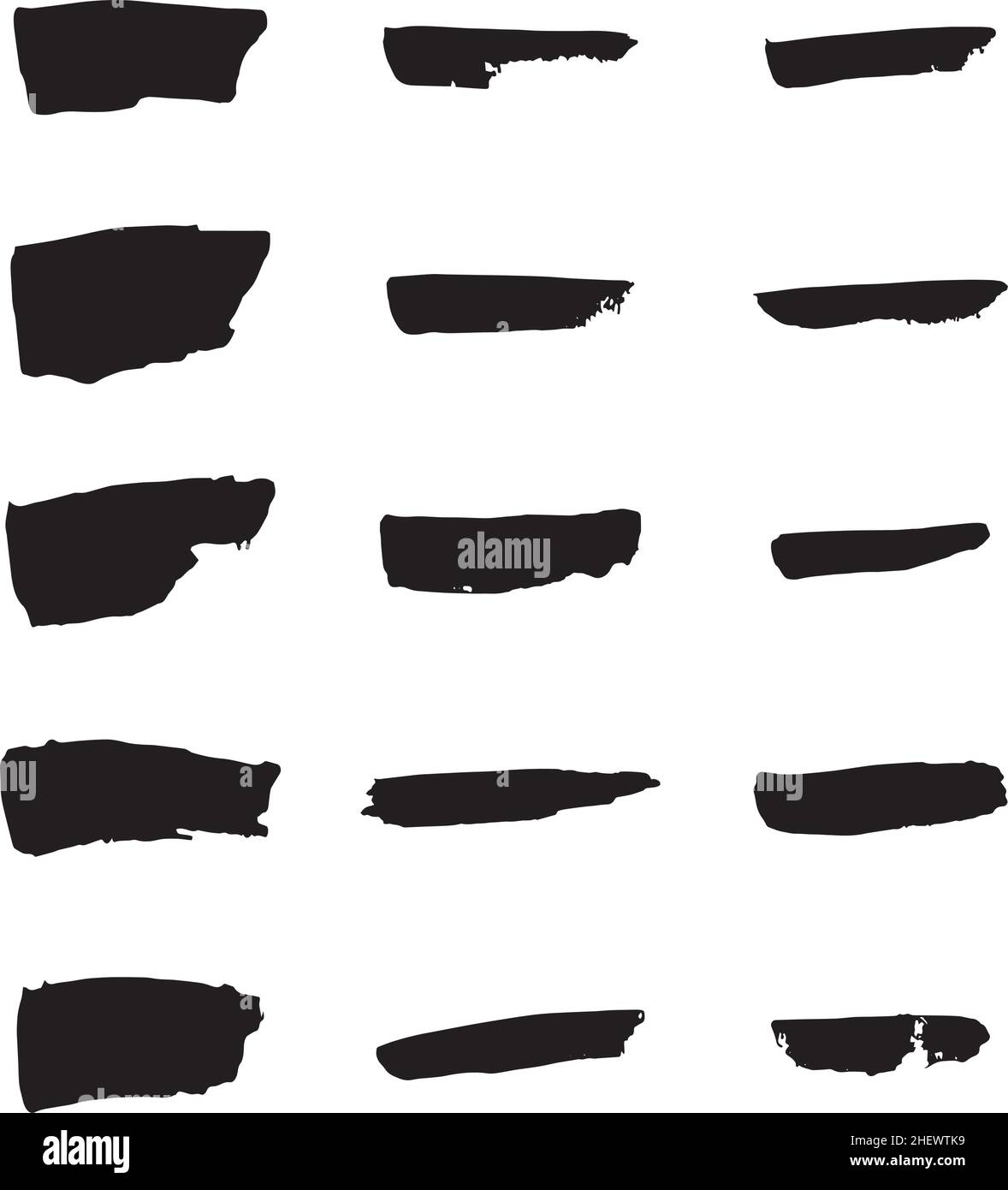 Vector black paint, ink brush stroke, brush, line or texture Stock ...