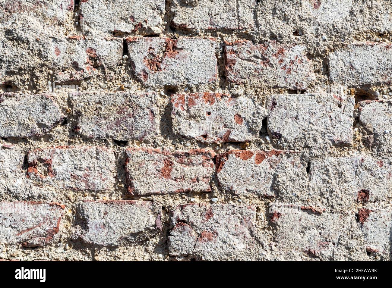 background of old red rotten brick wall Stock Photo - Alamy