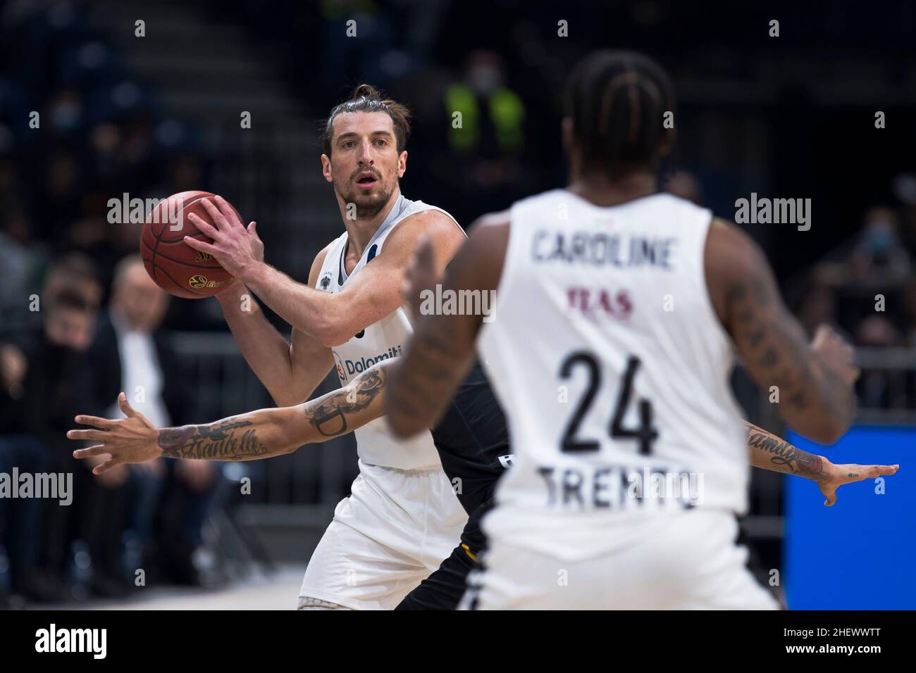 Belgrade, Serbia, 12th January 2022. Toto Forray of Dolomiti Energia ...