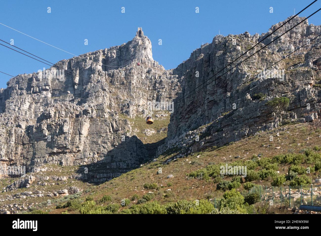 funicular in south africa cape town with view to table mountain under ...