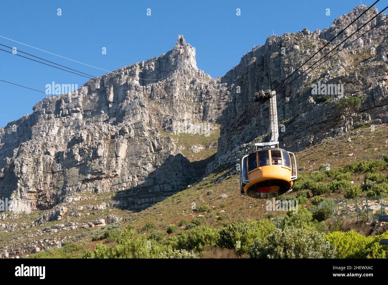 funicular in south africa cape town with view to table mountain under ...