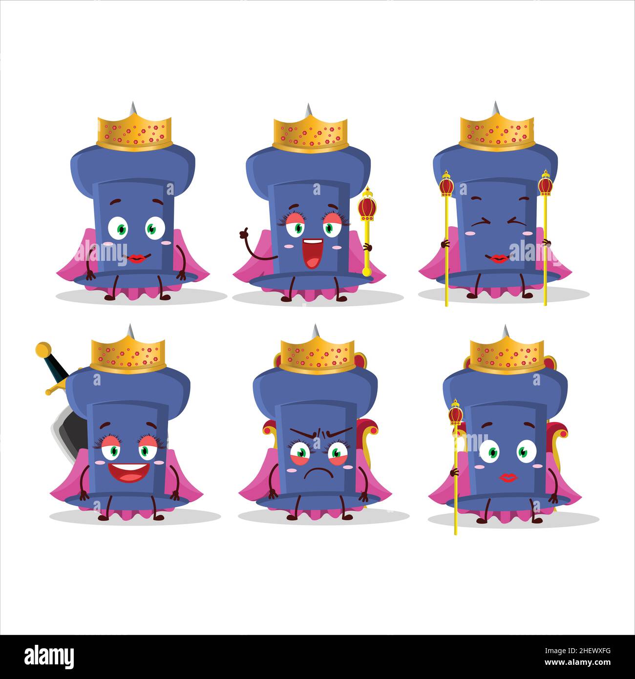 Queen and her magic clothes cartoon of blue push pin wearing tiara ...