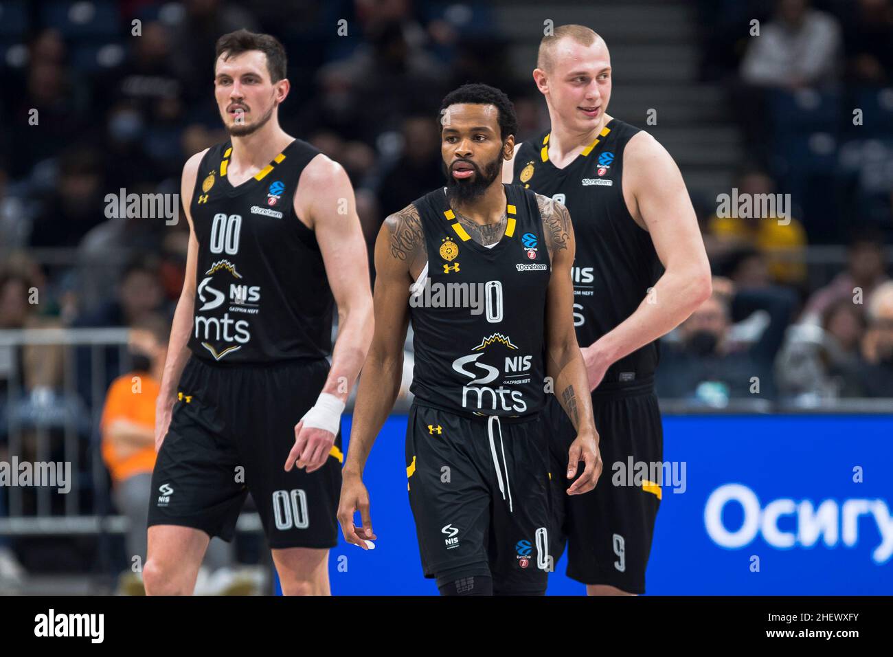 Belgrade, Serbia, 12th January 2022. Kevin Punter of Partizan Nis ...