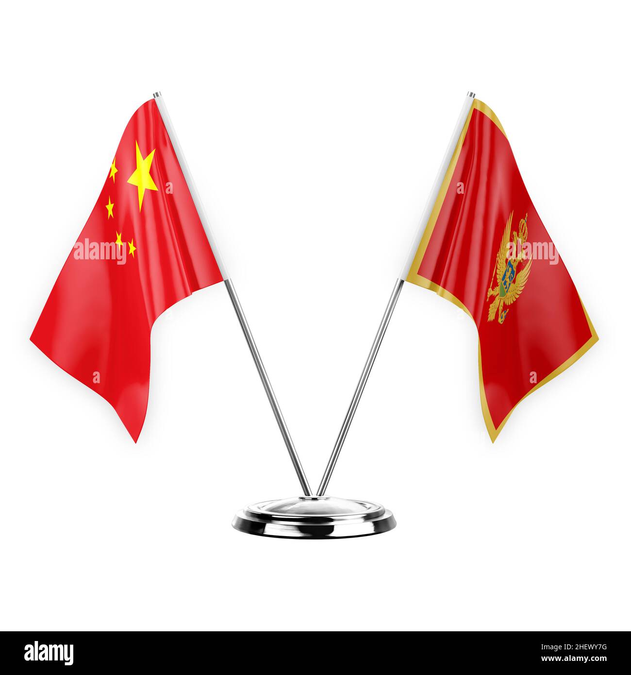 Montenegro china table flags hi-res stock photography and images - Alamy