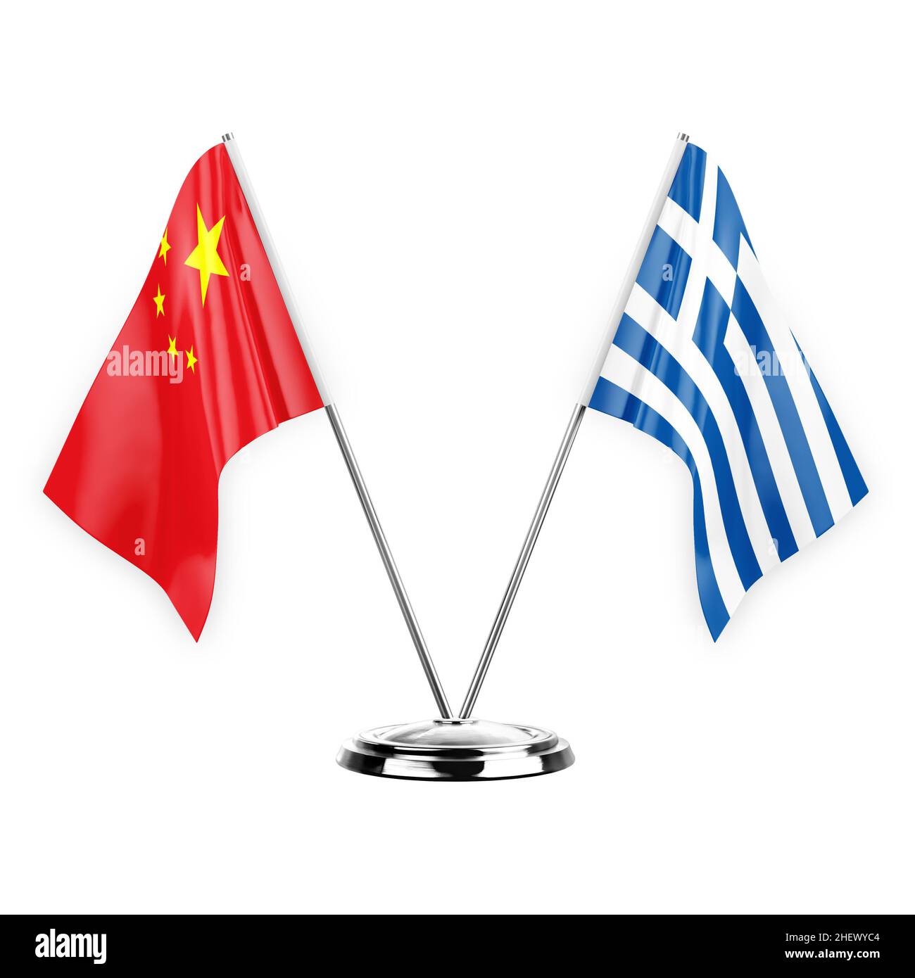 Greece china table flags hi-res stock photography and images - Alamy