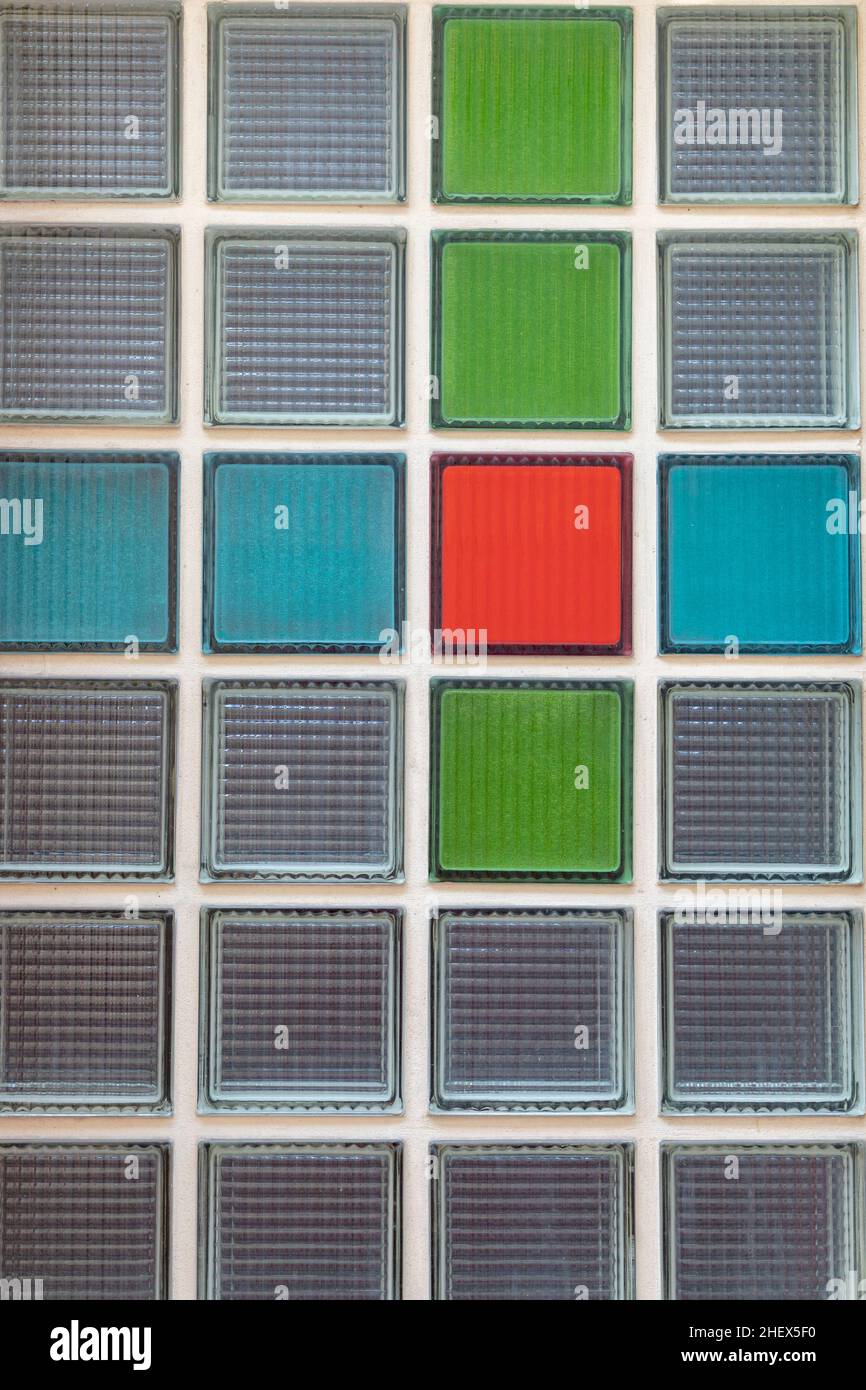 pattern of glass building block gives a vintage look Stock Photo - Alamy