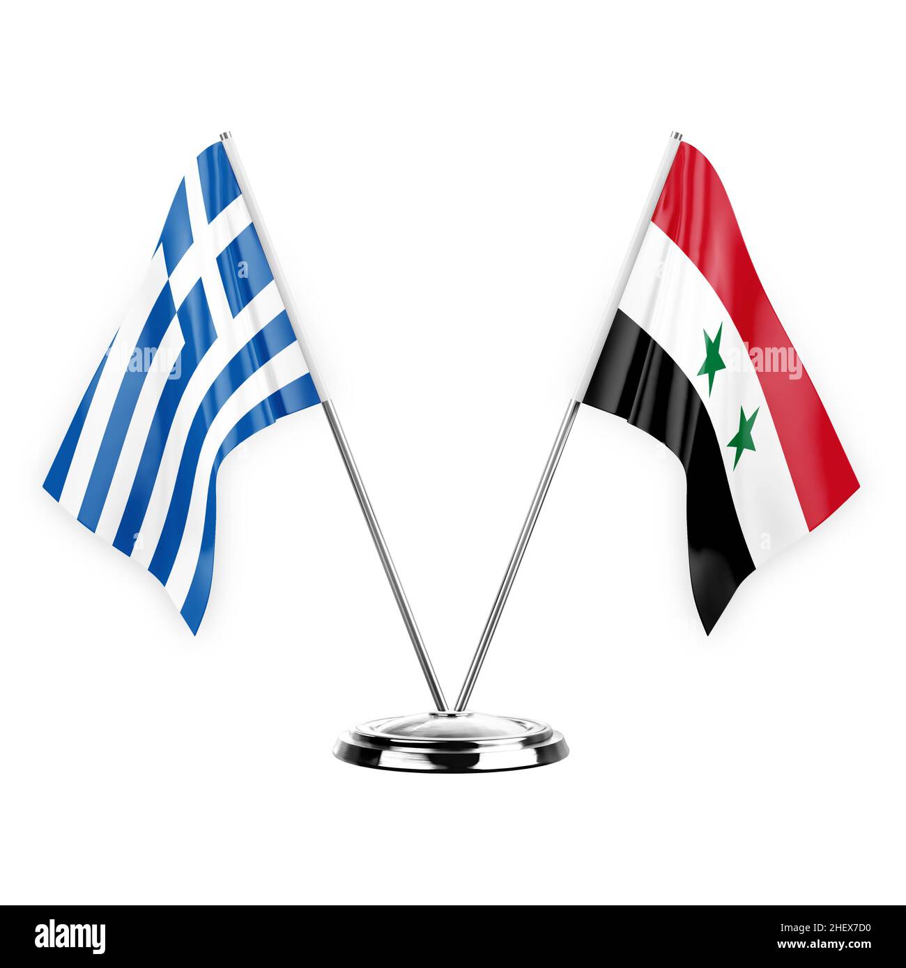 Greece syria flags 3d hi-res stock photography and images - Alamy