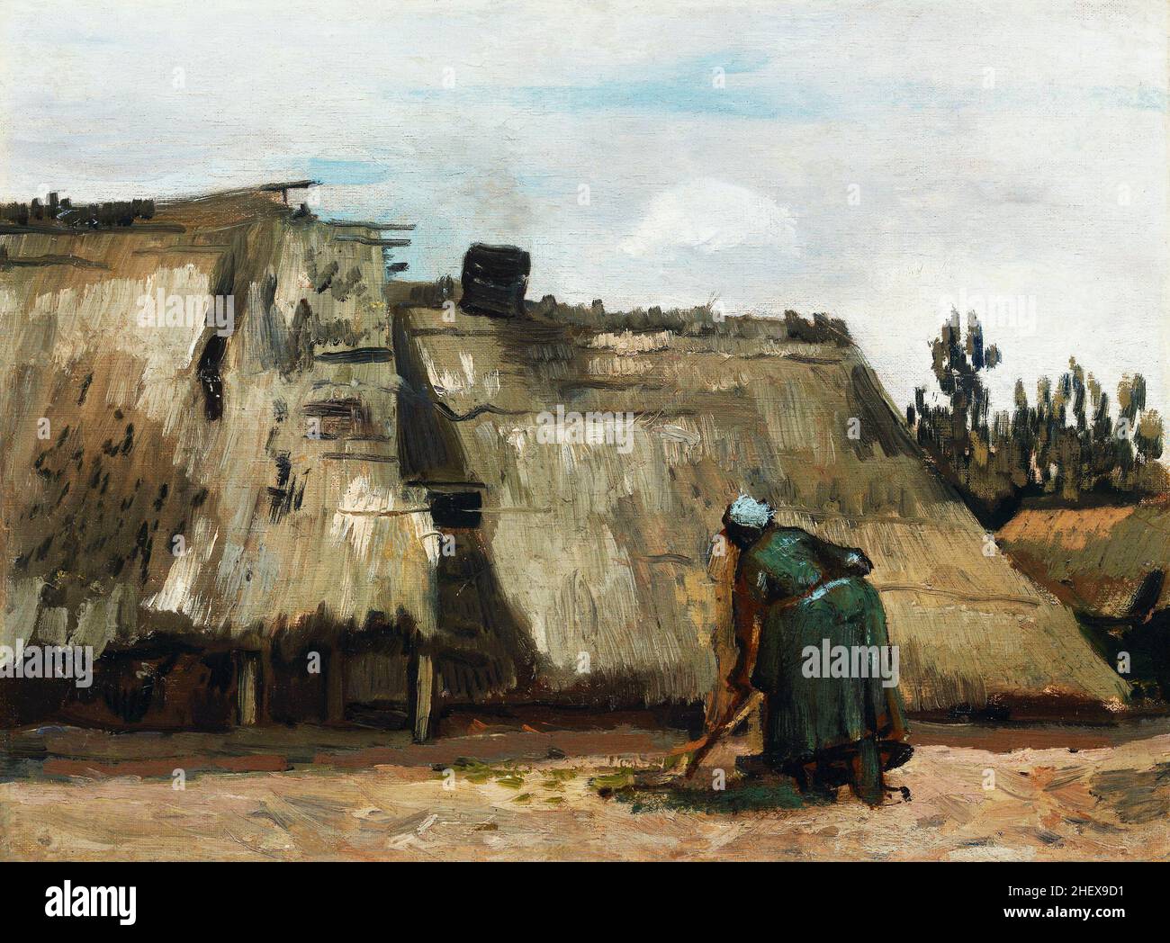 Peasant woman digging 1885 vincent van gogh hi-res stock photography ...